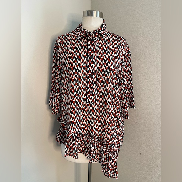 Marni | Tops | Marni Silk Asymmetrical Blouse 4 | Poshmark